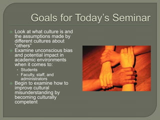 Cultural Differences and Unconscious Bias: An Introduction to Becoming ...