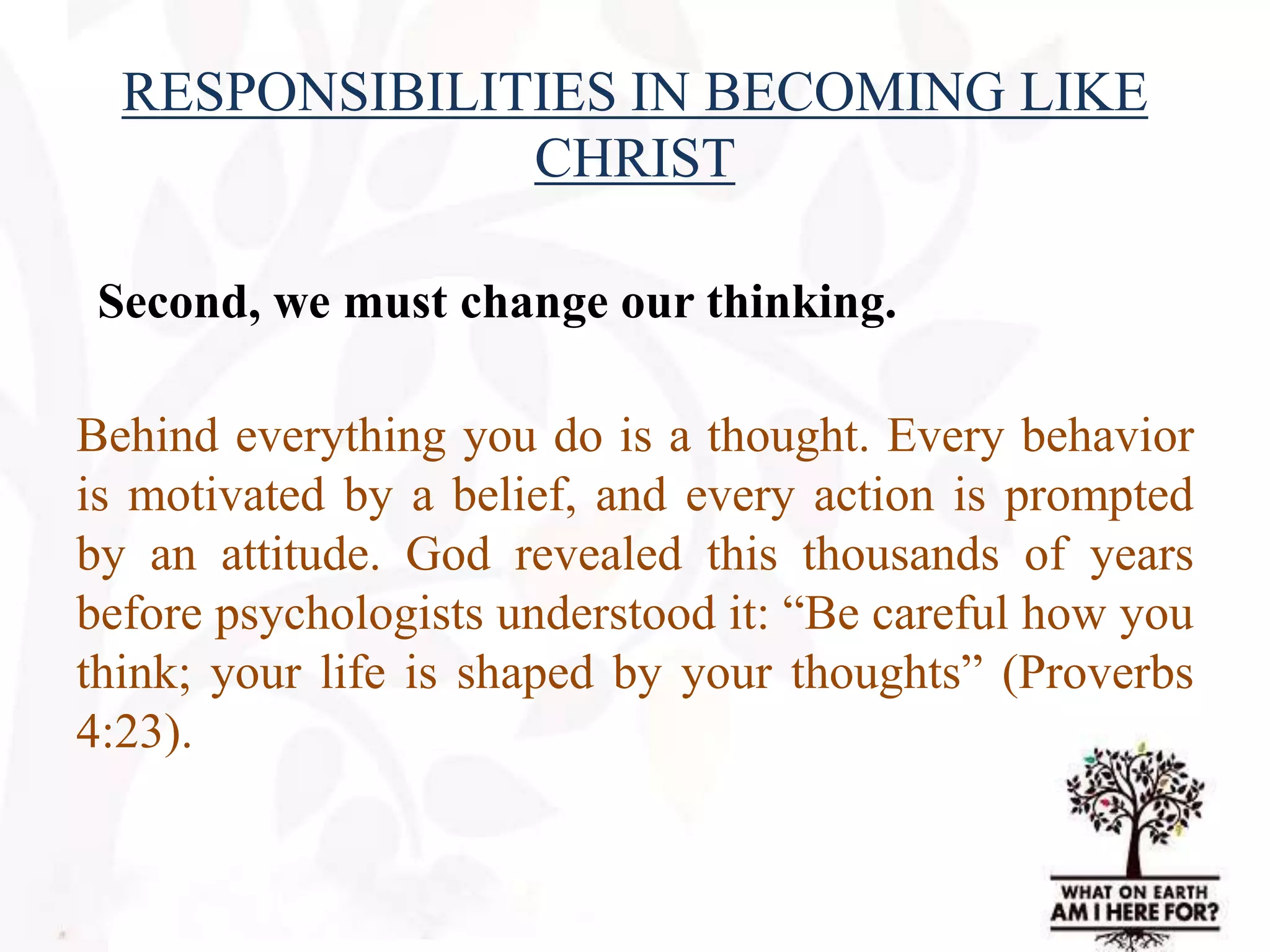 Becoming like christ | PPTX | Christianity | Religion & Spirituality