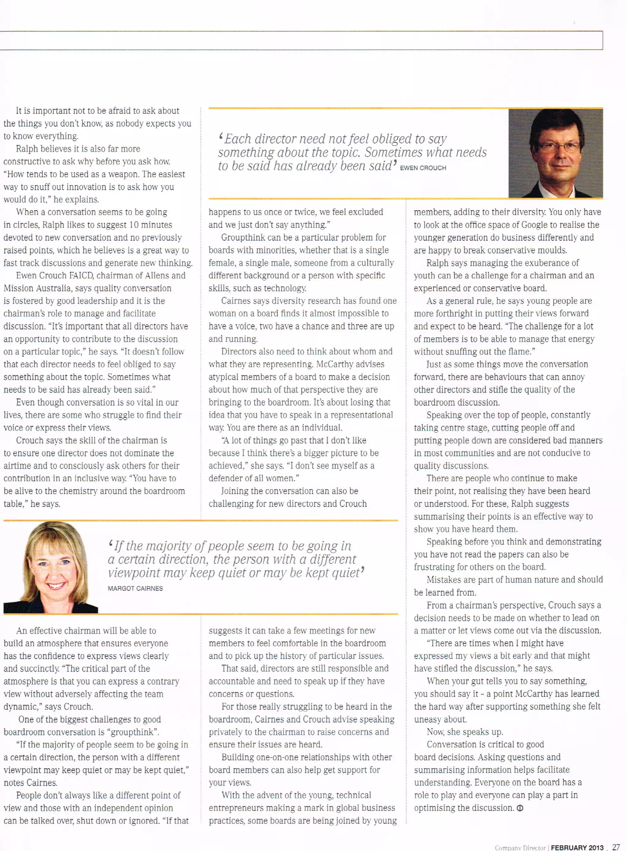 Becoming Part of the Conversation - Australian Institute of Company ...