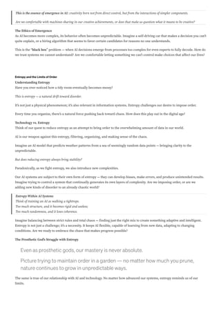 Becoming the Prosthetic God. How AI, Emergence, and Entropy Shape… _ by ...