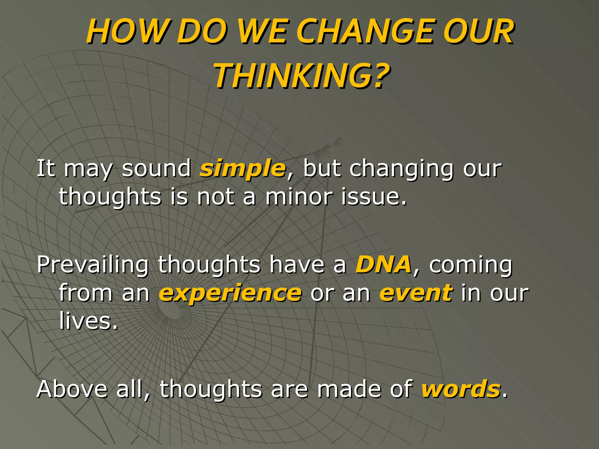 Becoming transformational (growing your thinking) | PPT