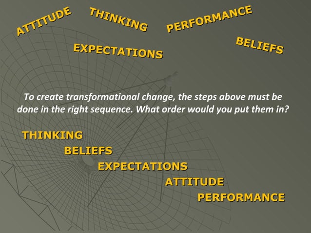Becoming transformational (growing your thinking) | PPT