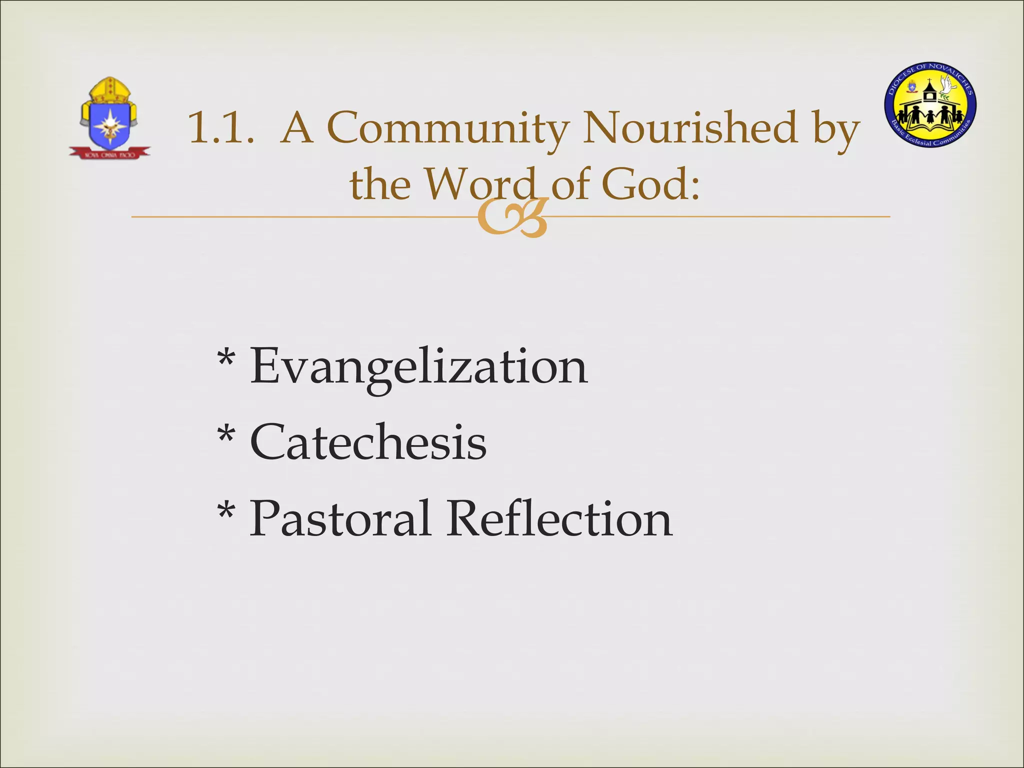 Basic Ecclesial Communities: The What, the Why and the How | PPT