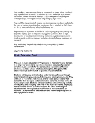 LEARNING COMPETENCIES GRADE 2 2010 music | PDF