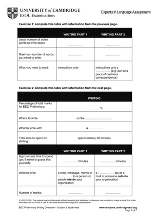 Bec p writing_overview | PDF