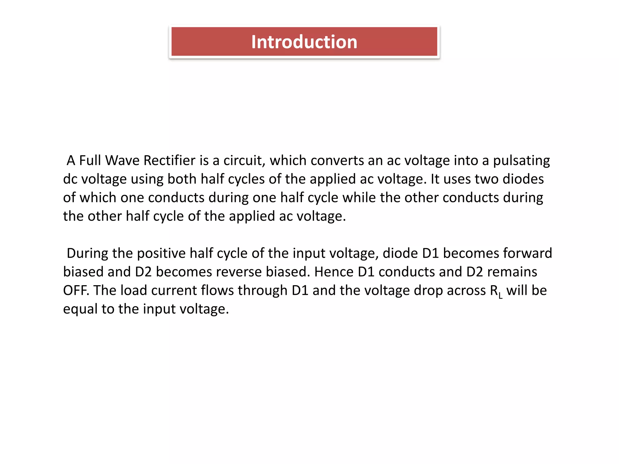 Full Wave Rectifier (FWR) Microproject | PPTX