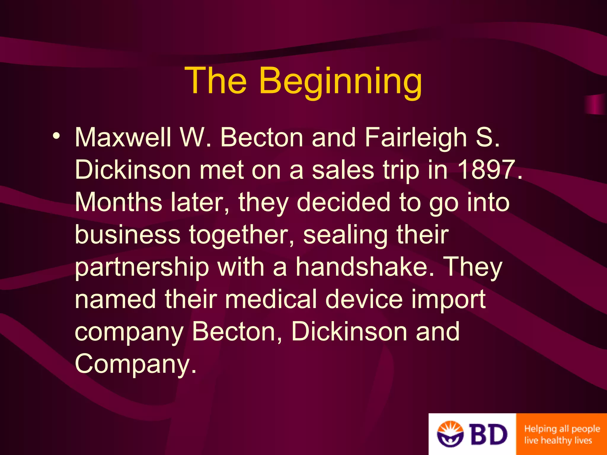 Becton Dickinson & Company: VACUTAINER Systems Division | PPT
