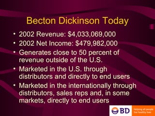 Becton Dickinson & Company: VACUTAINER Systems Division | PPT