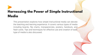 Understanding Simple Instructional Media | PPTX