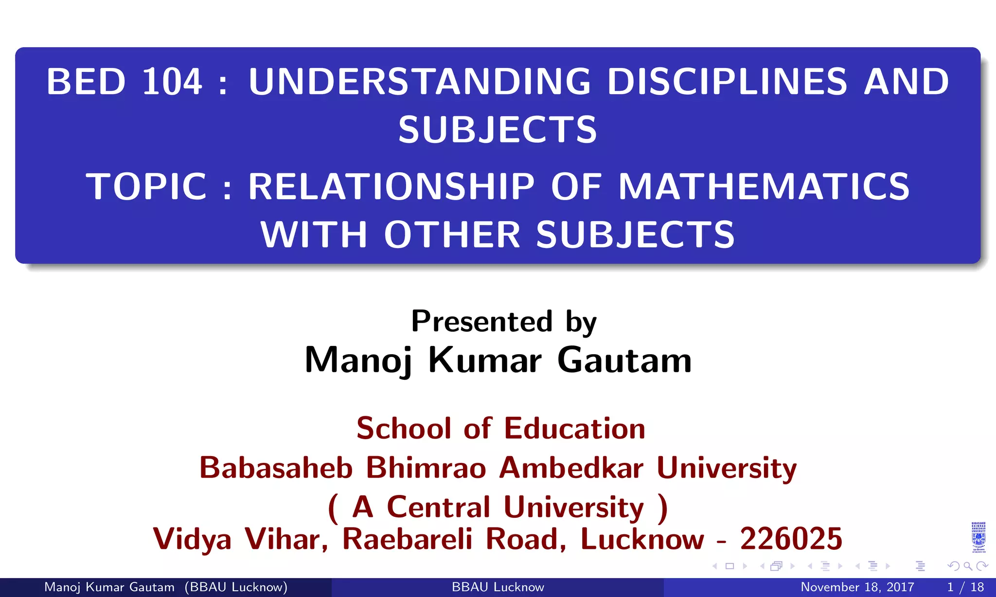 Correlation of Mathematics with other subject | PDF