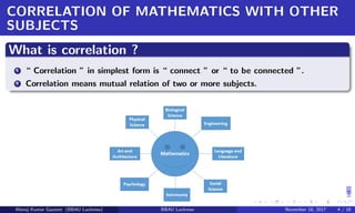 Correlation of Mathematics with other subject | PDF
