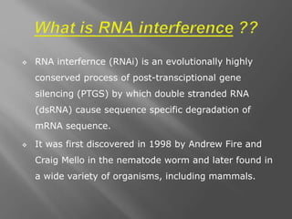 RNAi technology | PPTX