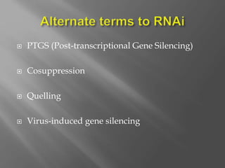 RNAi technology | PPTX