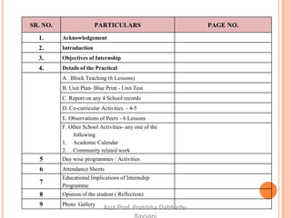 B. Ed. 207 (2015 revised pattern) Internship programme - Orientation ...