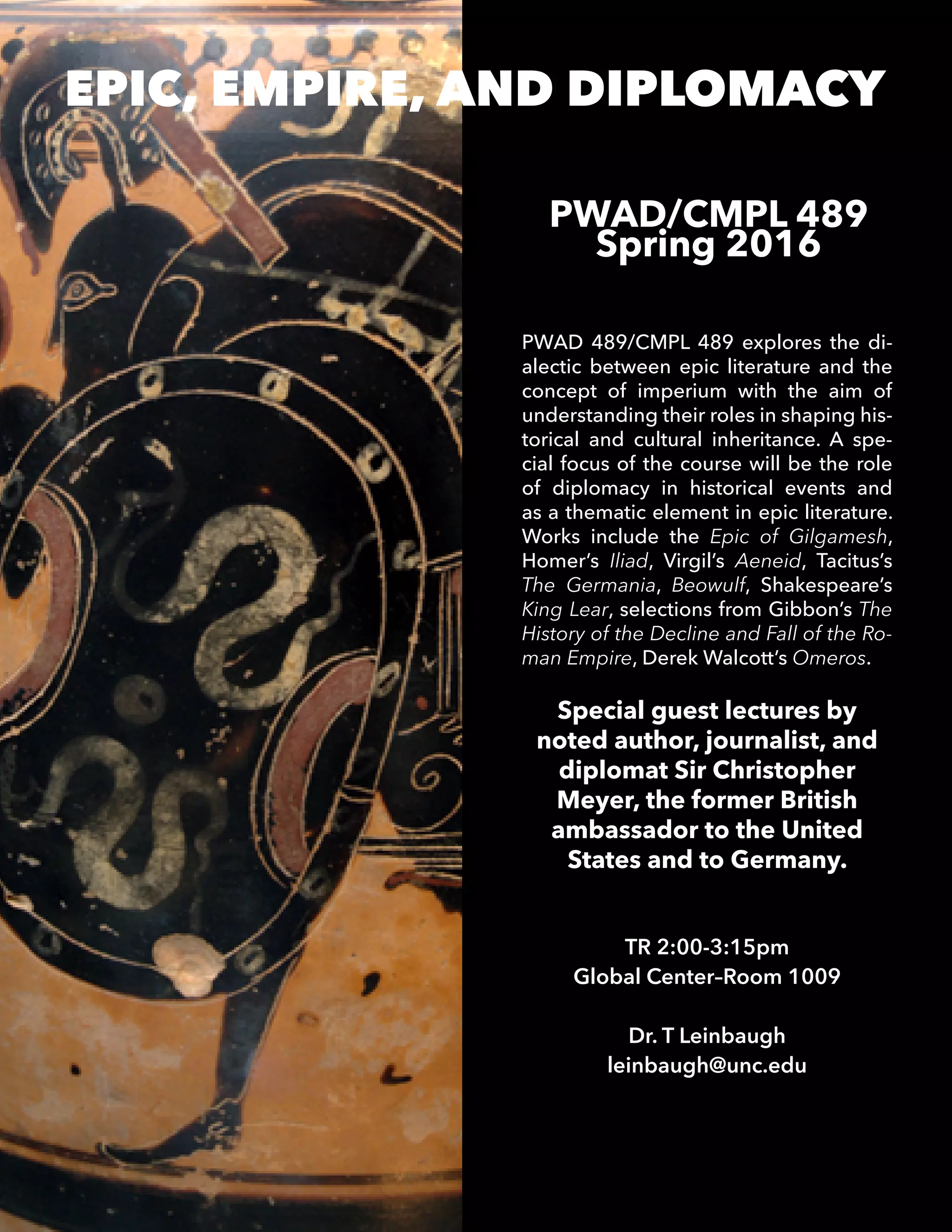 Peace. War, Defense-CompLit 489 Announcement | PDF