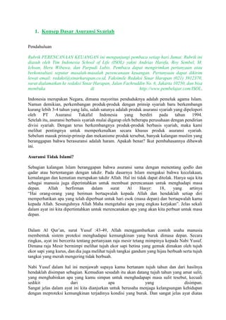 Beda asuransi syariah dan konvensional | PDF