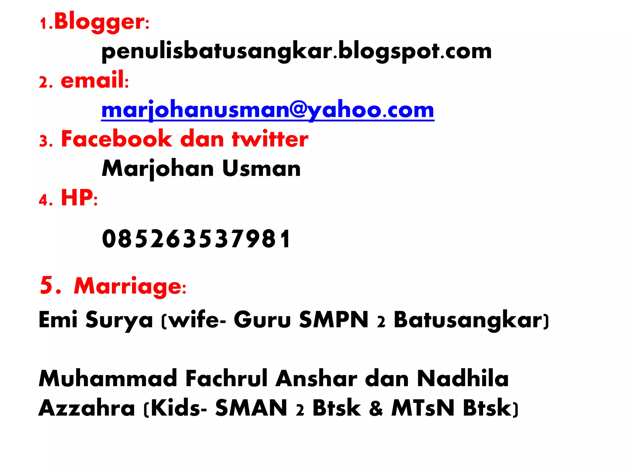 Bedah buku menulis buku oleh Marjohan M.Pd di Bukittinggi | PPT