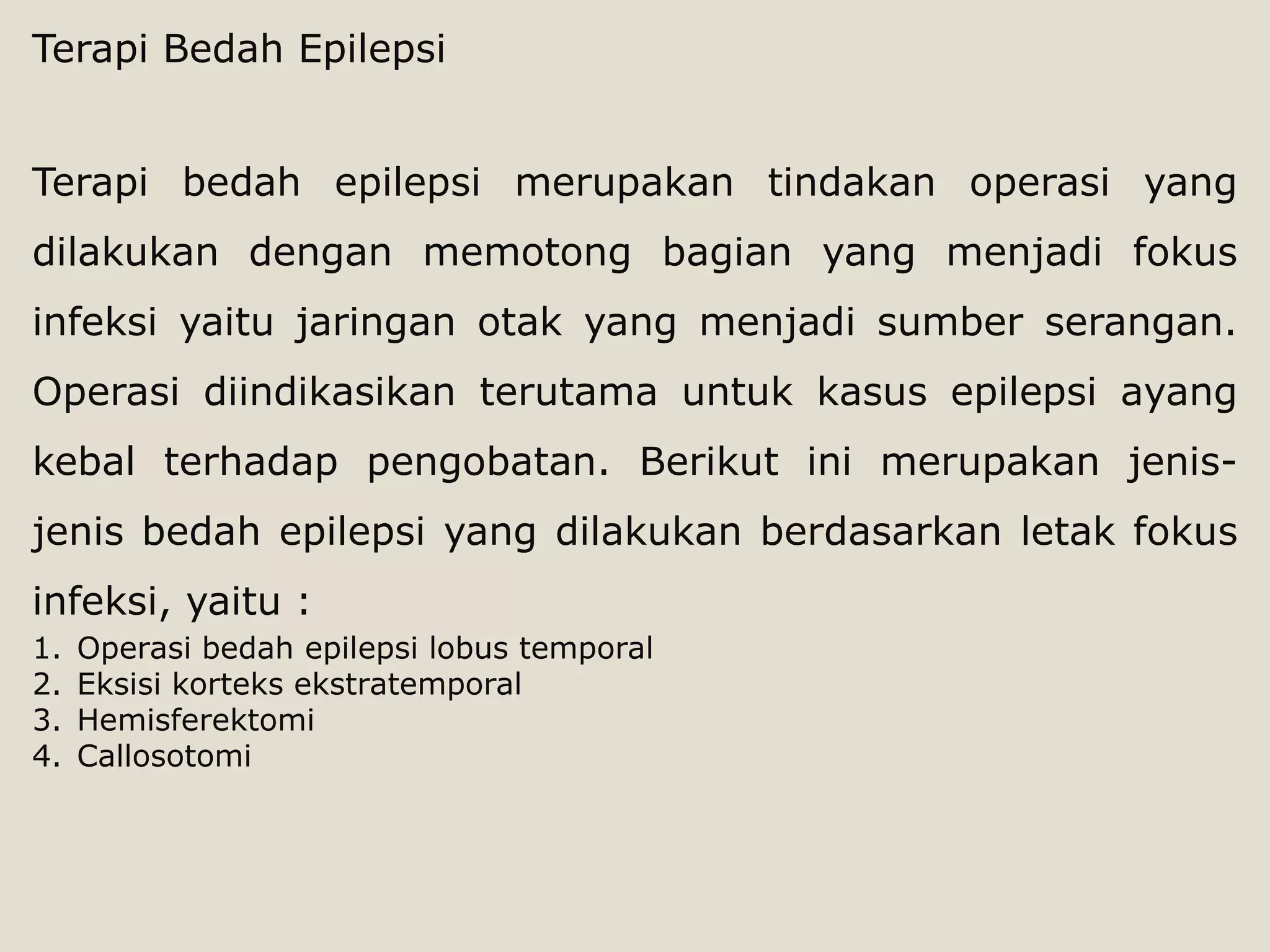 Bedah Saraf Kejang Epilepsi Pptx