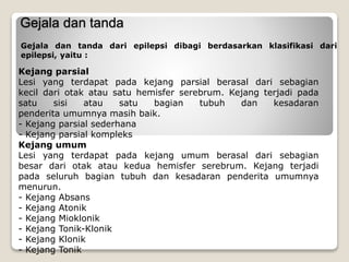 Bedah saraf kejang epilepsi | PPTX
