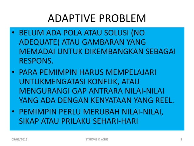 Beda teknical dan adaptive problem | PPTX | Executive Leadership ...