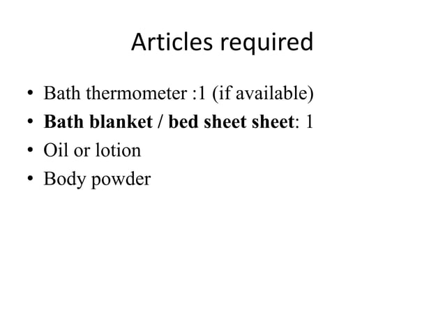 Bed bath, Fundamentals of Nursing | PPTX | Bath and Shower | Personal Care