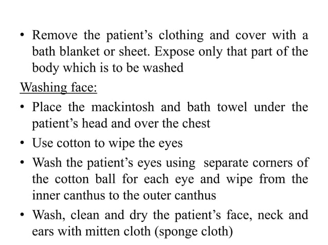 Bed bath, Fundamentals of Nursing | PPTX | Bath and Shower | Personal Care