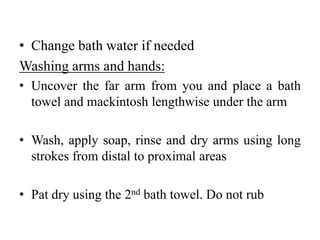 Bed bath, Fundamentals of Nursing | PPTX