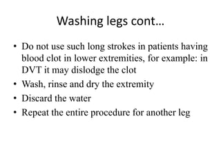 Bed bath, Fundamentals of Nursing | PPTX