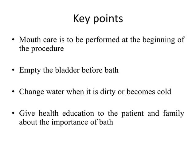 Bed bath, Fundamentals of Nursing | PPTX | Bath and Shower | Personal Care