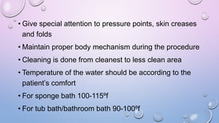 Bed bath.pptx | Bath and Shower | Personal Care