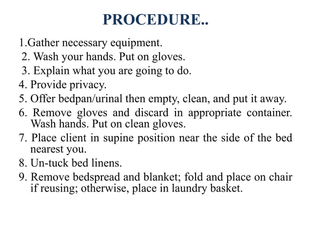 Bed Bath Procedure | PPTX