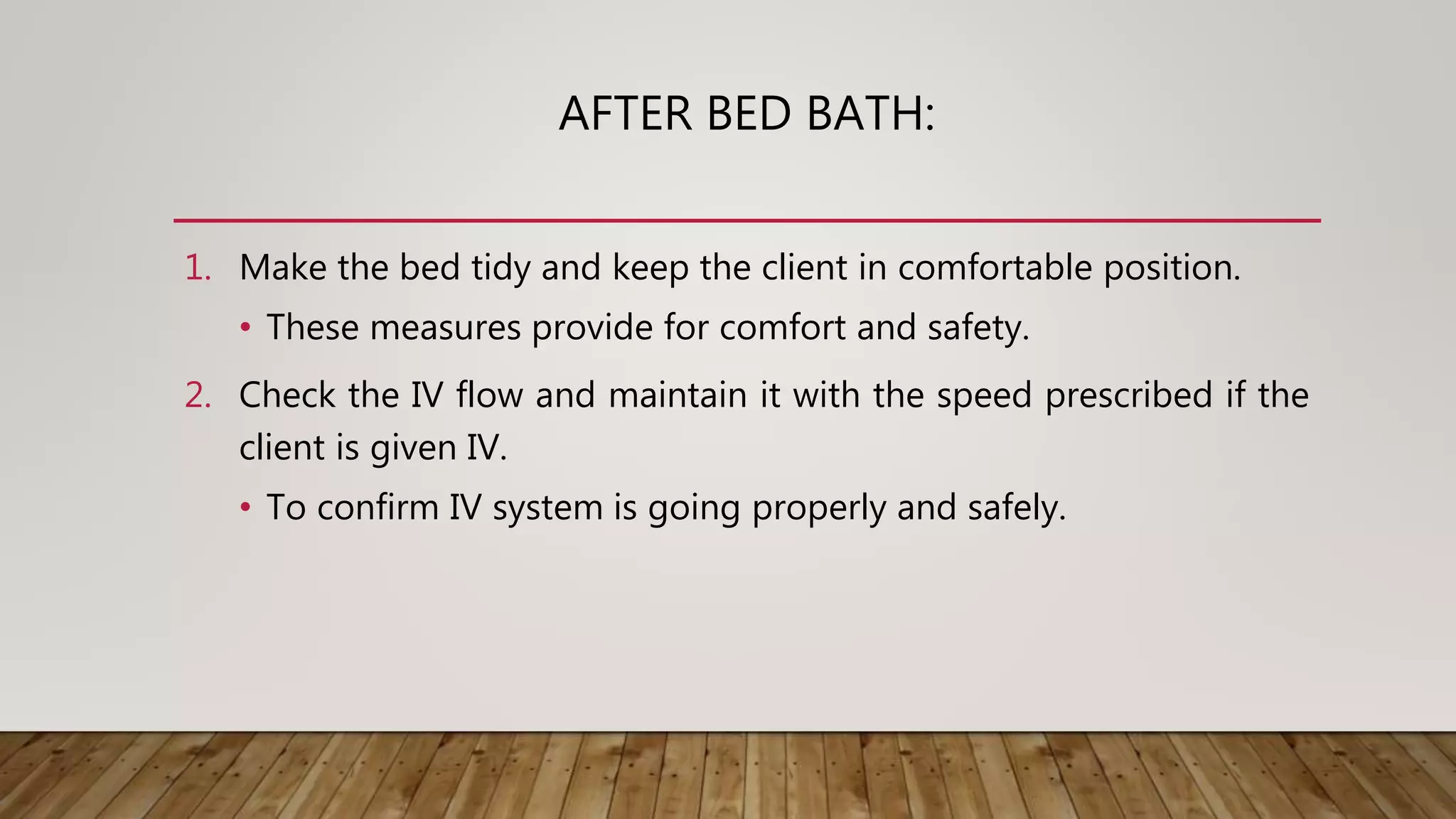 Bed bath procedure | PPTX