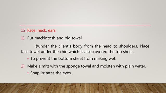 Bed bath procedure | PPTX | Bath and Shower | Personal Care