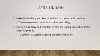 Bed bath procedure | PPTX