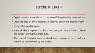 Bed bath procedure | PPTX
