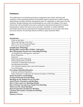 Bed bug guidelines for shelters and group living facilities | PDF