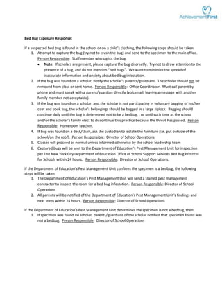 Bedbug protocol | DOCX