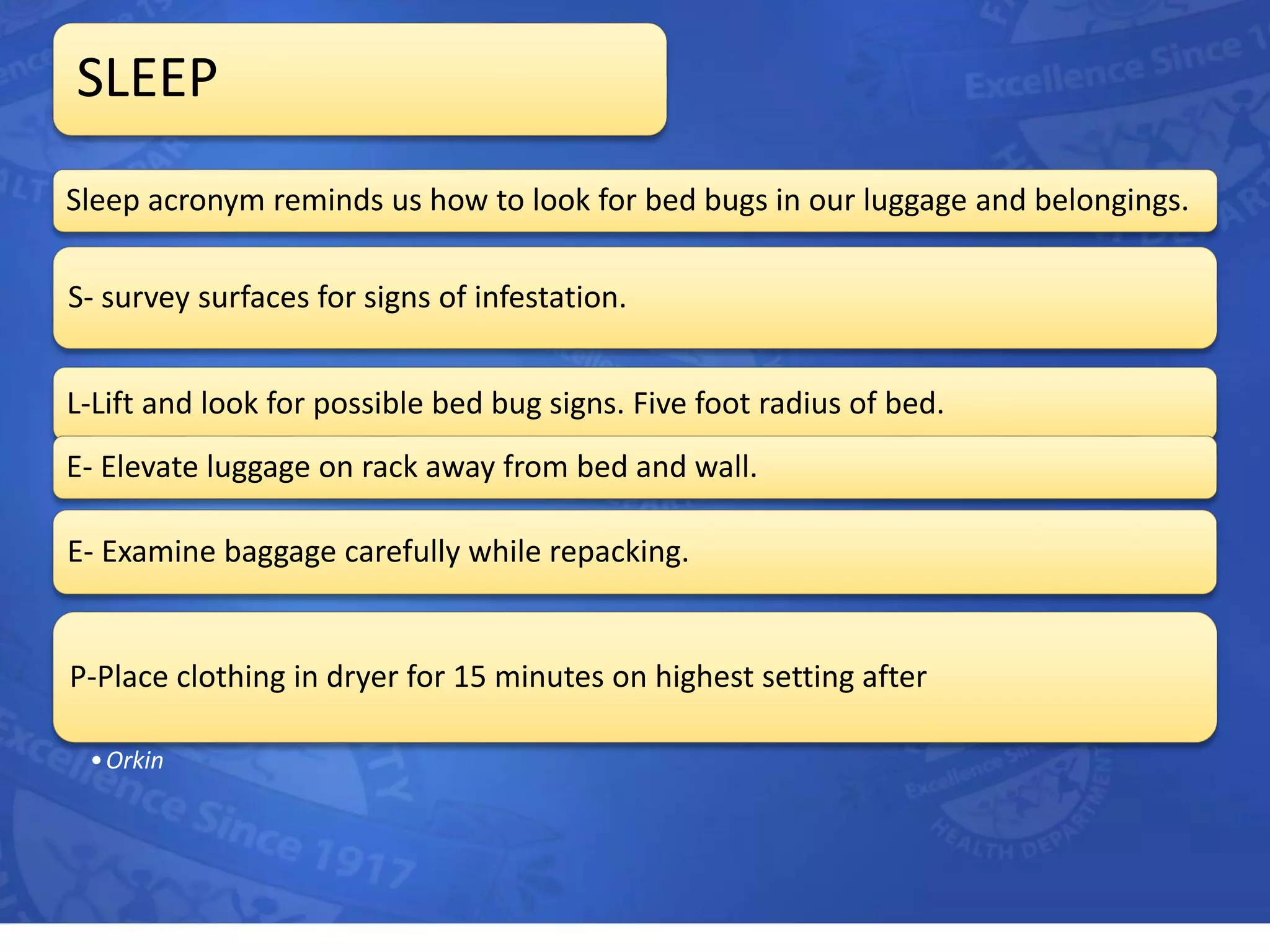 Prevention and Management of Bed Bug Infestation | PDF