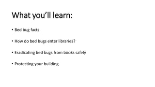 Bed Bugs: How to protect your library from infestation | PDF