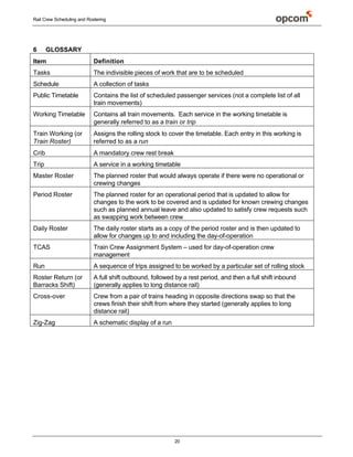 OPCrew - Rail Crew Scheduling Rostering and Management | PDF