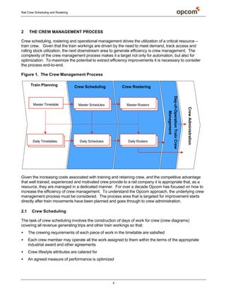 OPCrew - Rail Crew Scheduling Rostering and Management | PDF