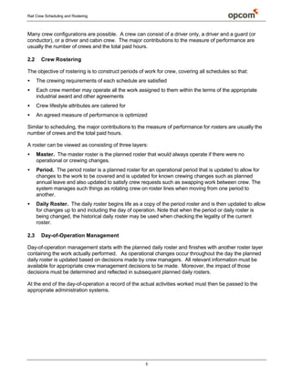 OPCrew - Rail Crew Scheduling Rostering and Management | PDF