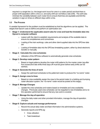 OPCrew - Rail Crew Scheduling Rostering and Management | PDF