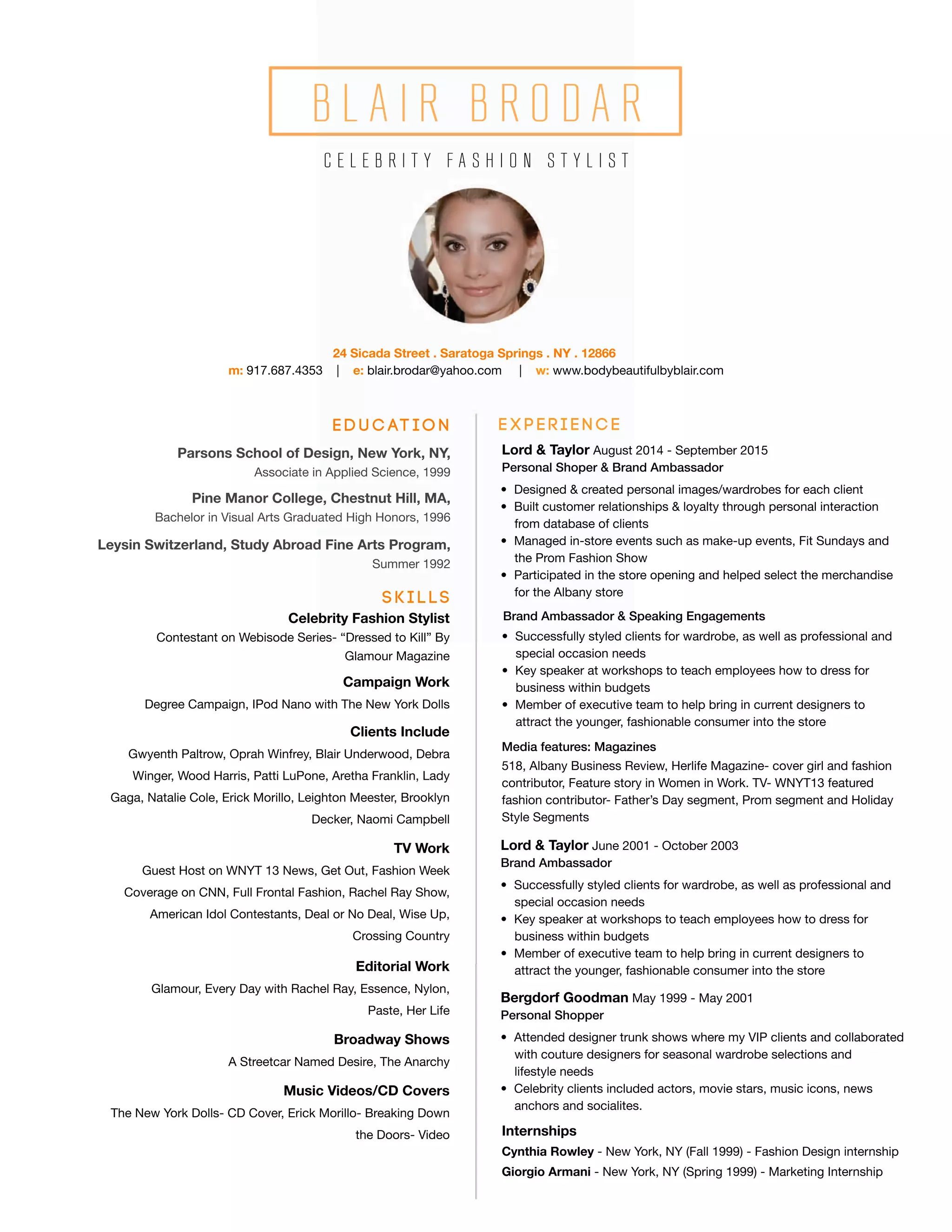 BlairBrodarResume2015 | PDF