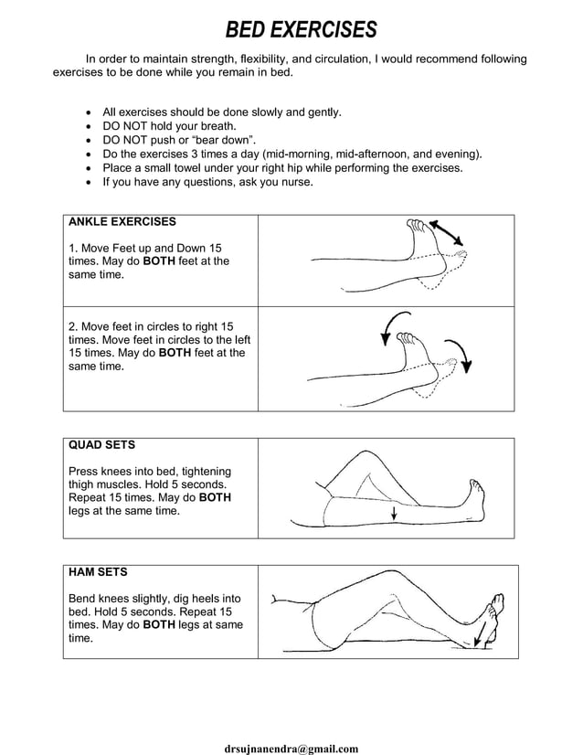 Bed exercises (english) | PDF