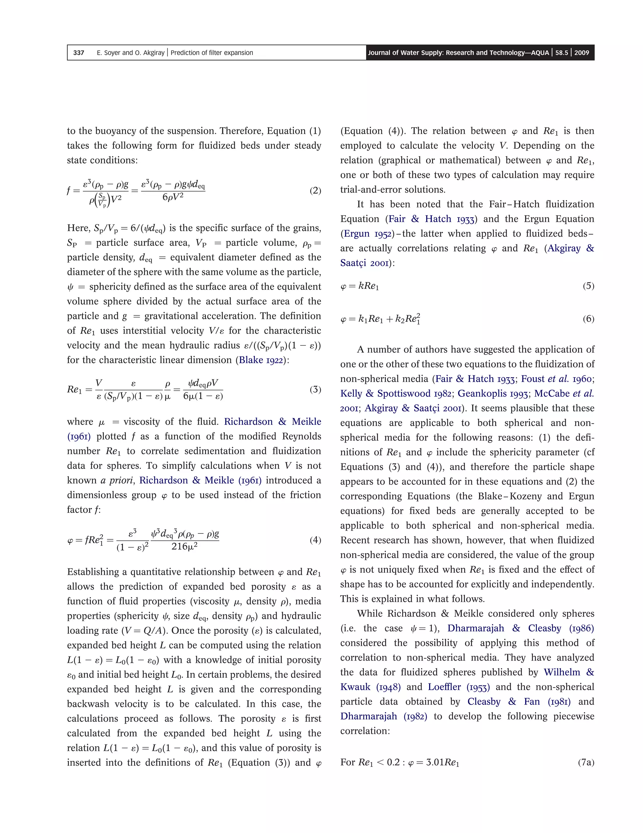 Bed expansion formula | PDF