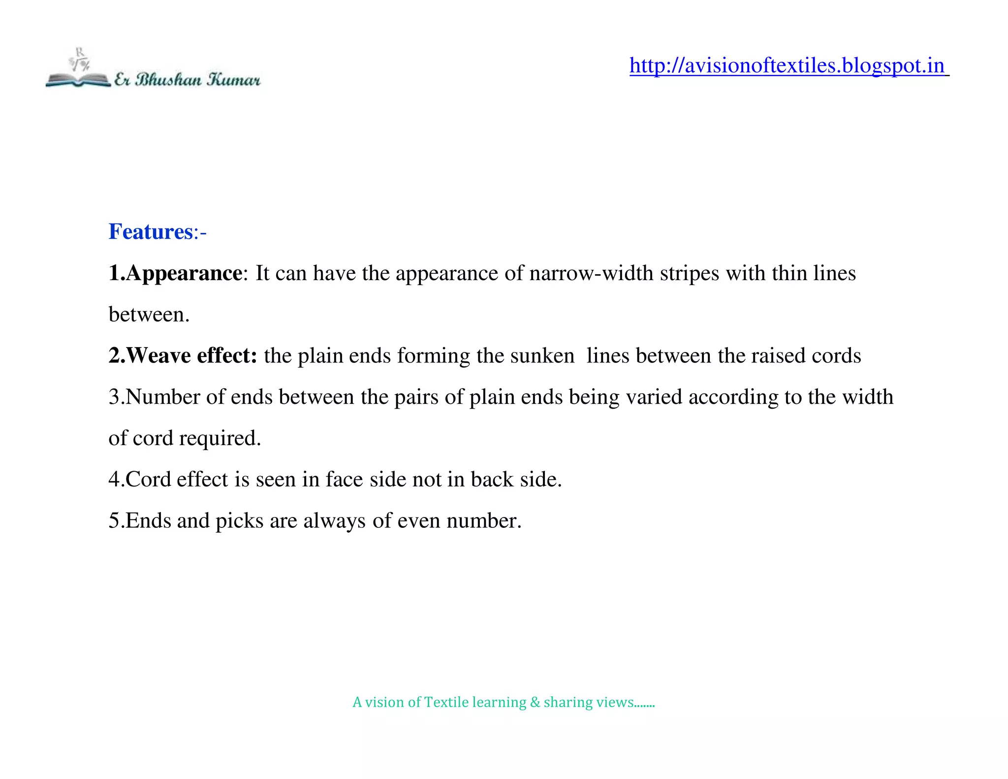 Bedford cord weave | PDF