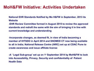 Master Class on EMR/EHR Standards by Baljit Singh Bedi, | PPT