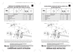 Bedienungsanleitung intex motorbefestigung - Intex Pool Shop | PDF