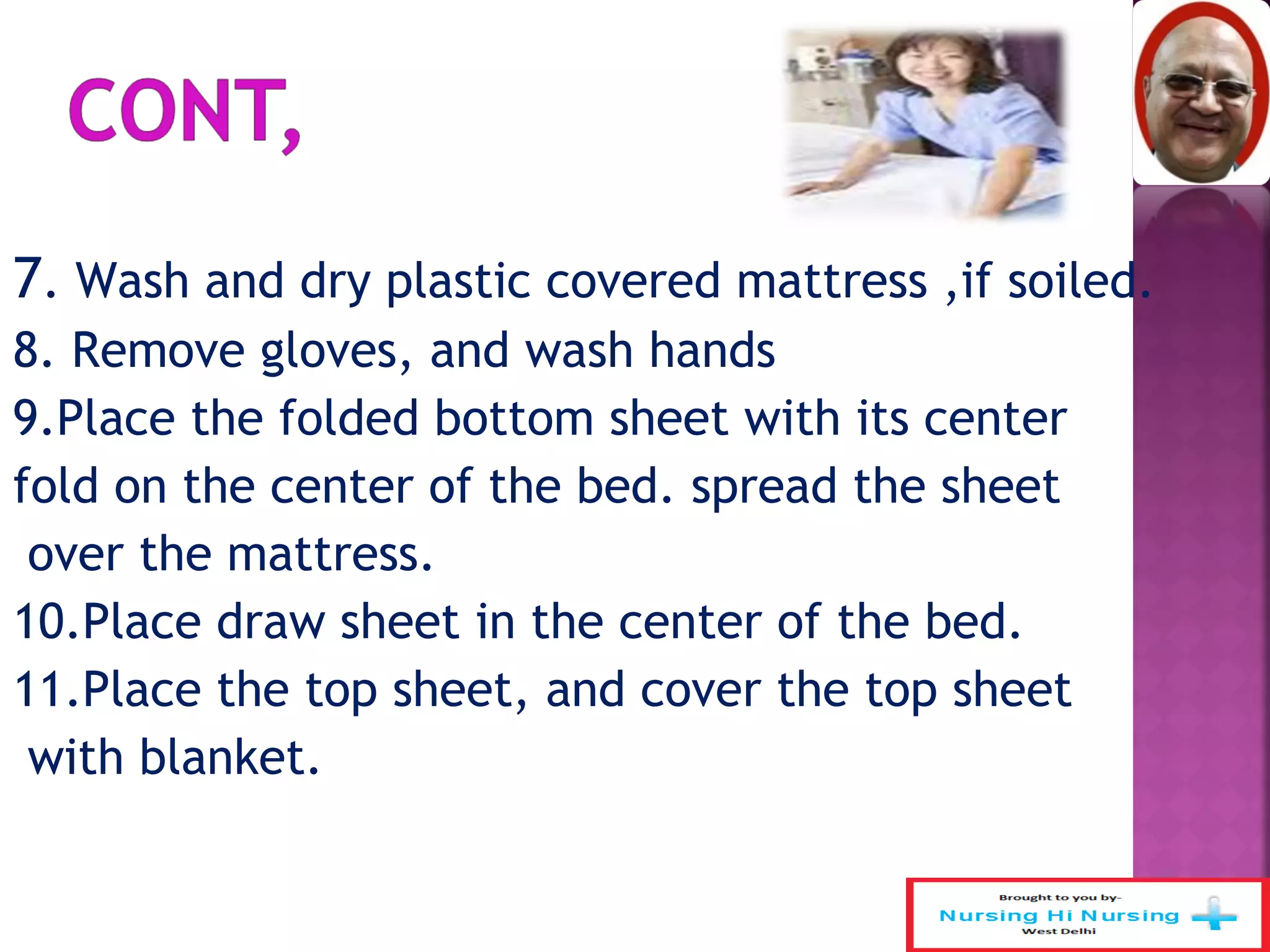 Bed making in nursing | PPT